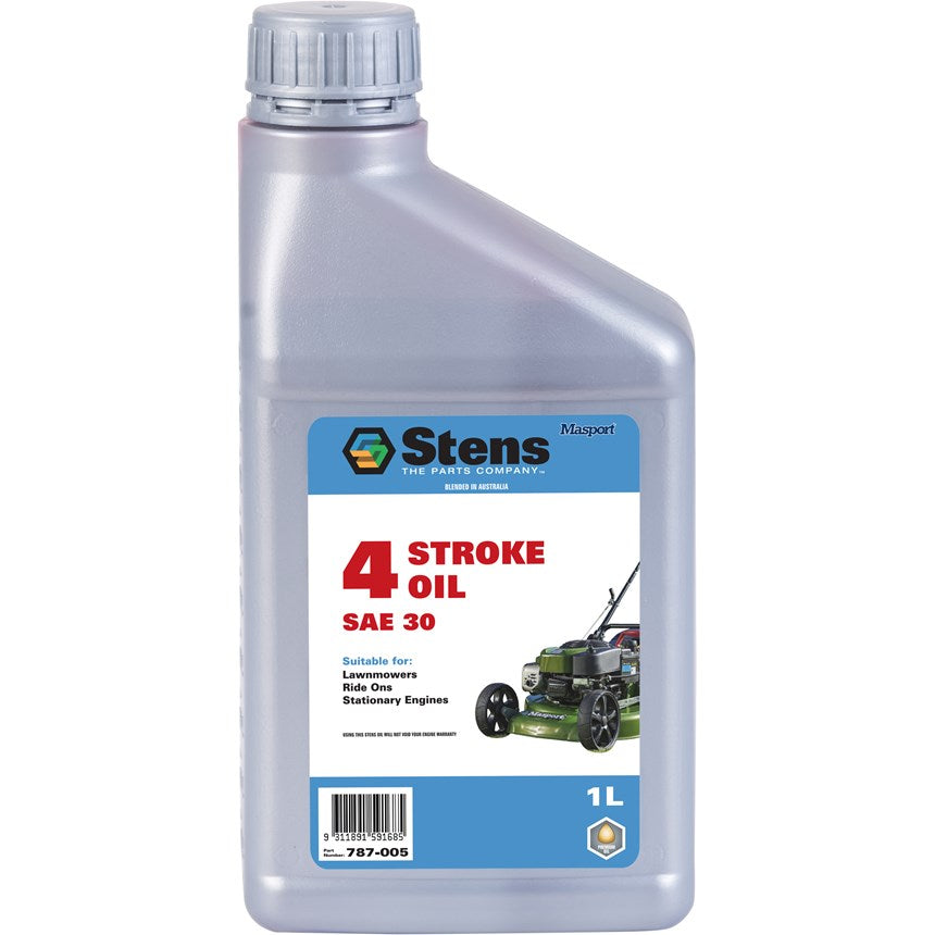 Stens Lawn Mower SAE30 Oil 1 Litre 4 Stroke Engine for Heavy Duty Use ...