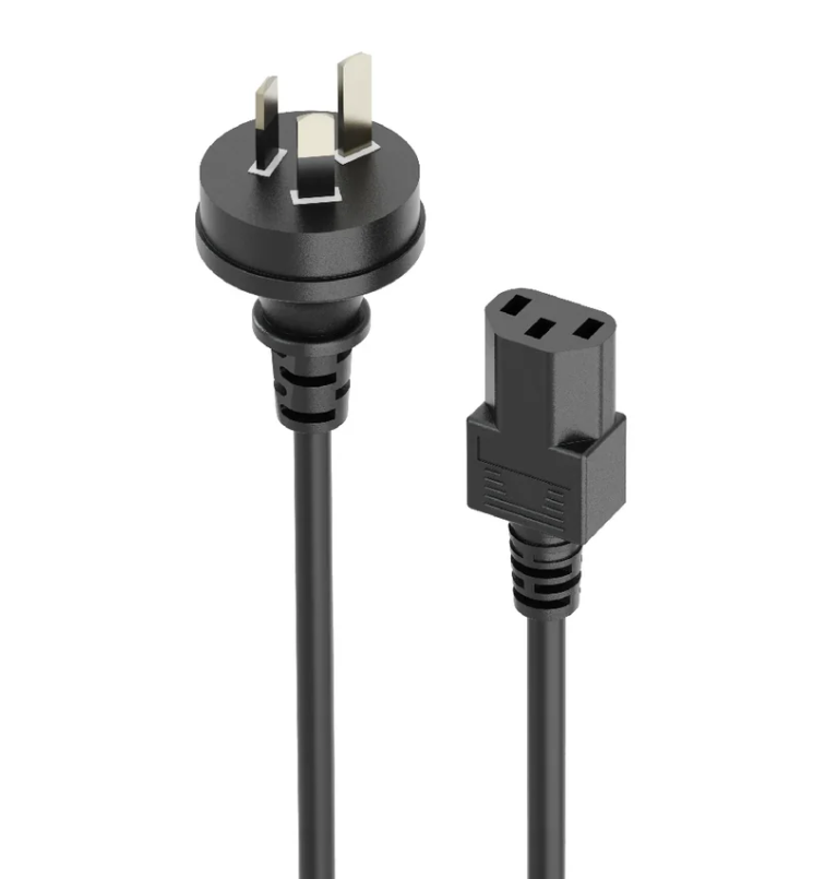 2m IEC Right Angle Mains with C13 Power Cable | Black – TCE Solutions