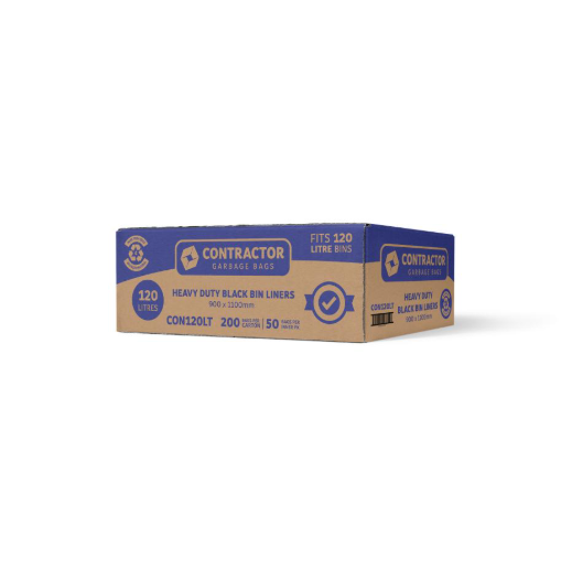 Austar Bin Liners Contractor Heavy Duty 120 Litre Black Packet 50 – TCE ...