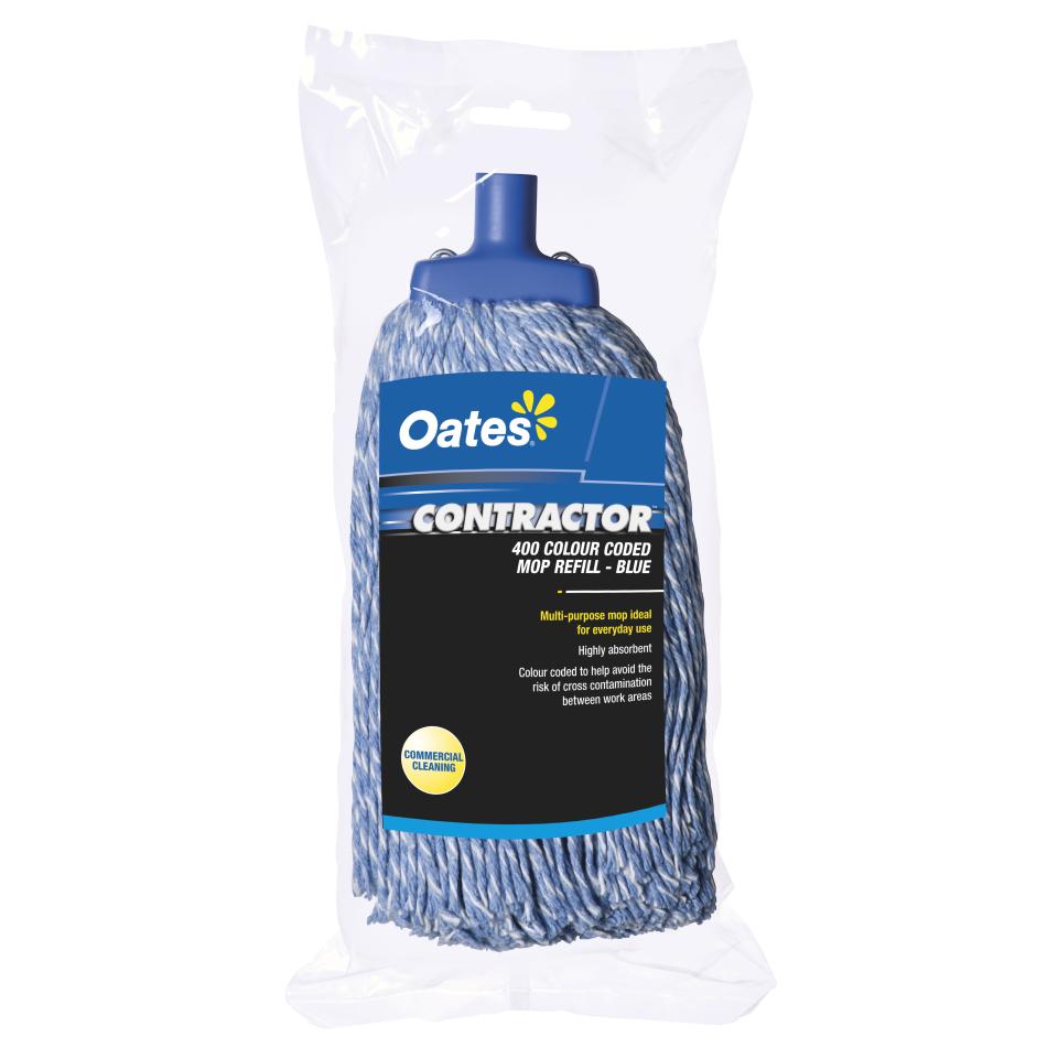 Oates Contractor Commercial Mop Head 400g Blue – TCE Solutions